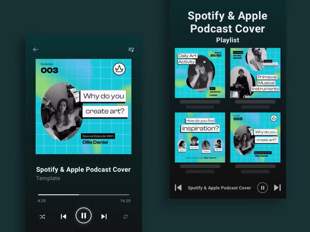 A modern minimalist album cover design for spotify, apple music, others ...