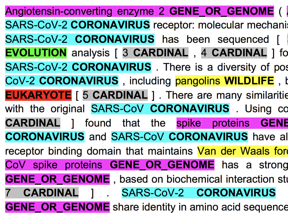 Biomedical named entity recognition in python and machine learning | Upwork