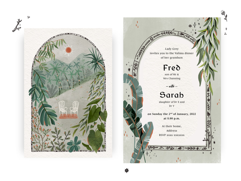A stunning Illustrated Invitation for your Event | Upwork