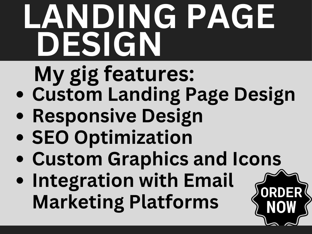 Custom landing page design responsive landing page design SEO ...