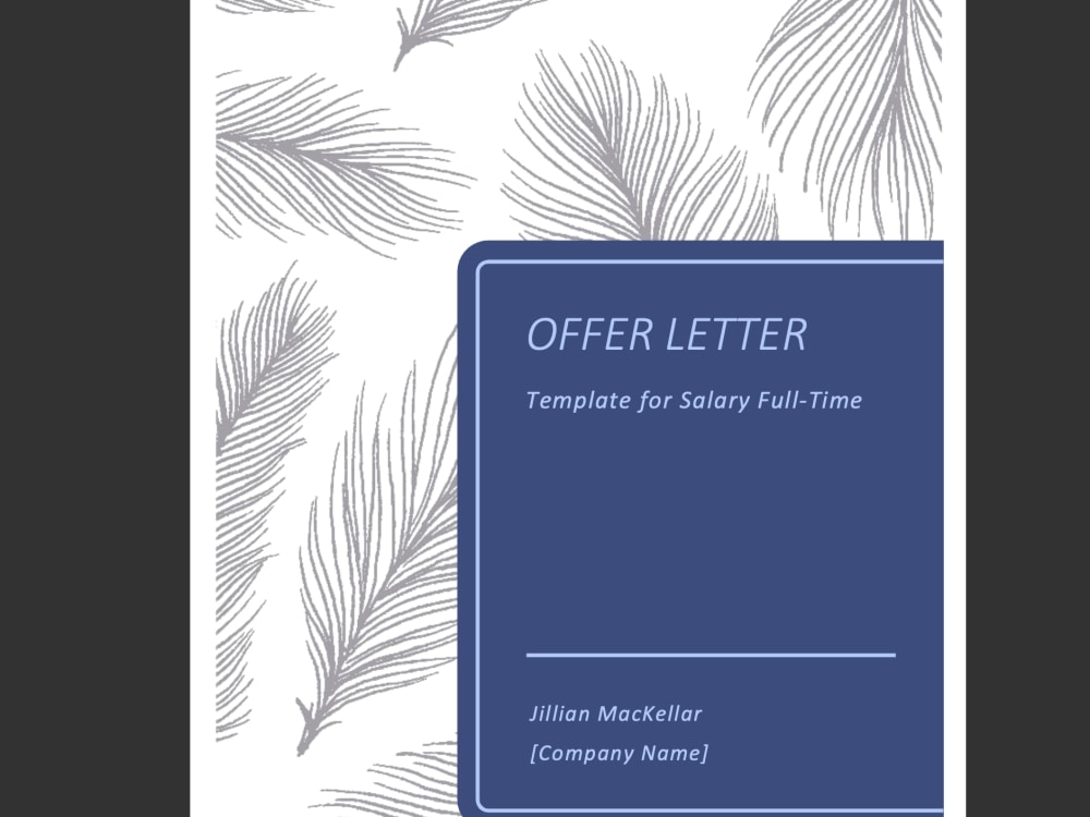 A customizable offer letter template! | Upwork