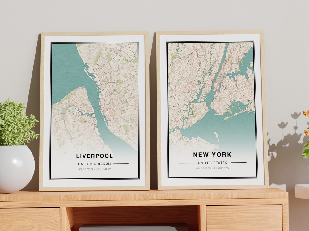 A Modern Custom Map Poster Design | Upwork