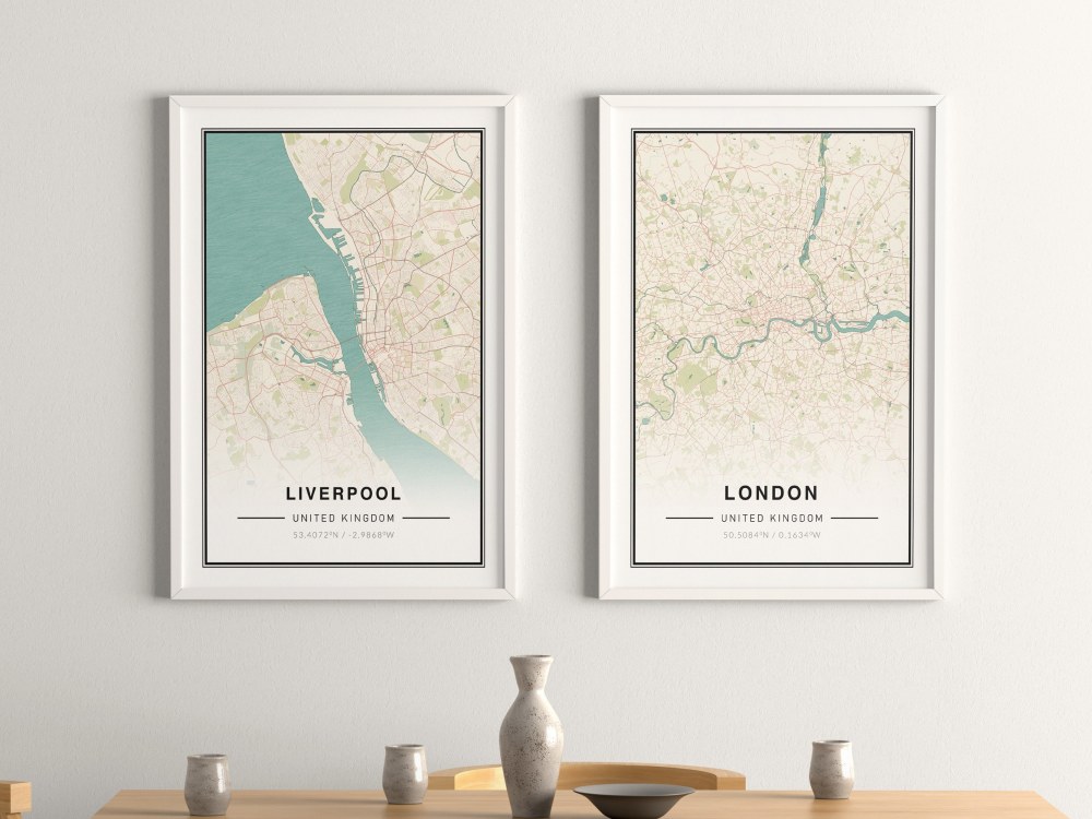 A Modern Custom Map Poster Design | Upwork