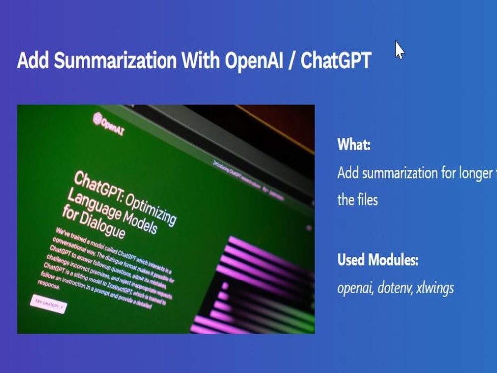 A AI solution with chatgpt or openai | Upwork