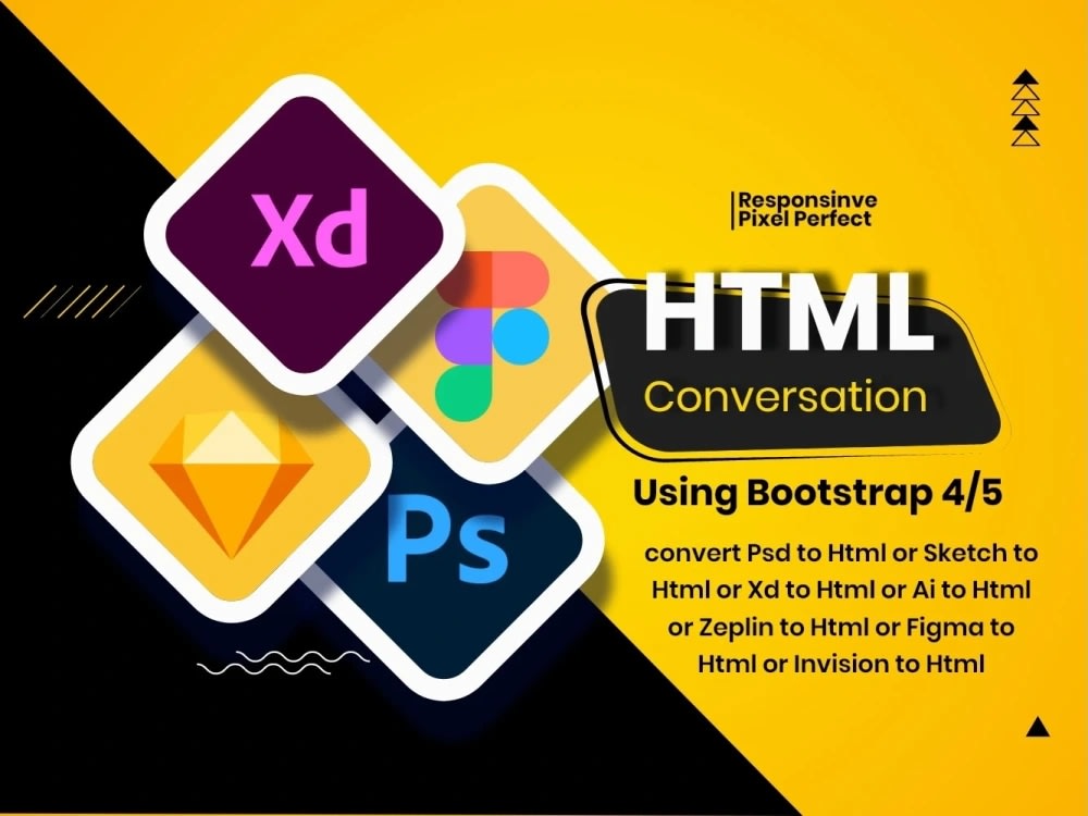 Figma | PSD | Sketch | XD to Website Responsive HTML | REACT | BOOTSTRAP | Upwork