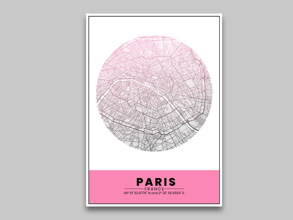 A custom city map poster design in any region any city any color | Upwork