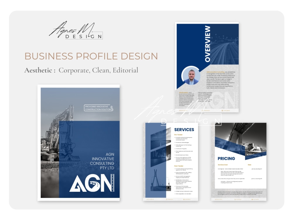 Clean and modern design workbook, catalog, e-book, planner, brochure ...