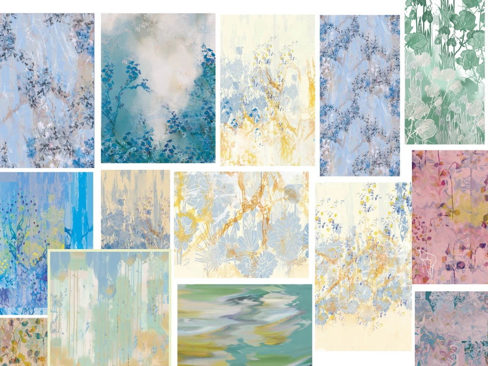 Seamless print designs with detailed mood boards | Upwork