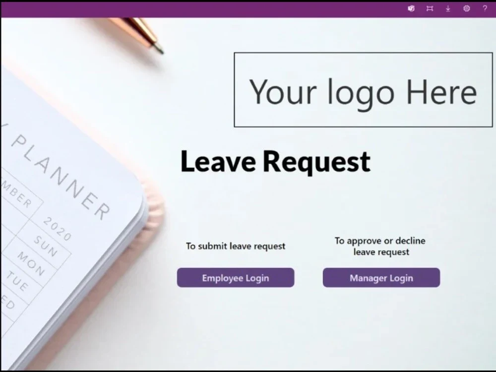 Leave Request Power apps templates with Customization with your ...