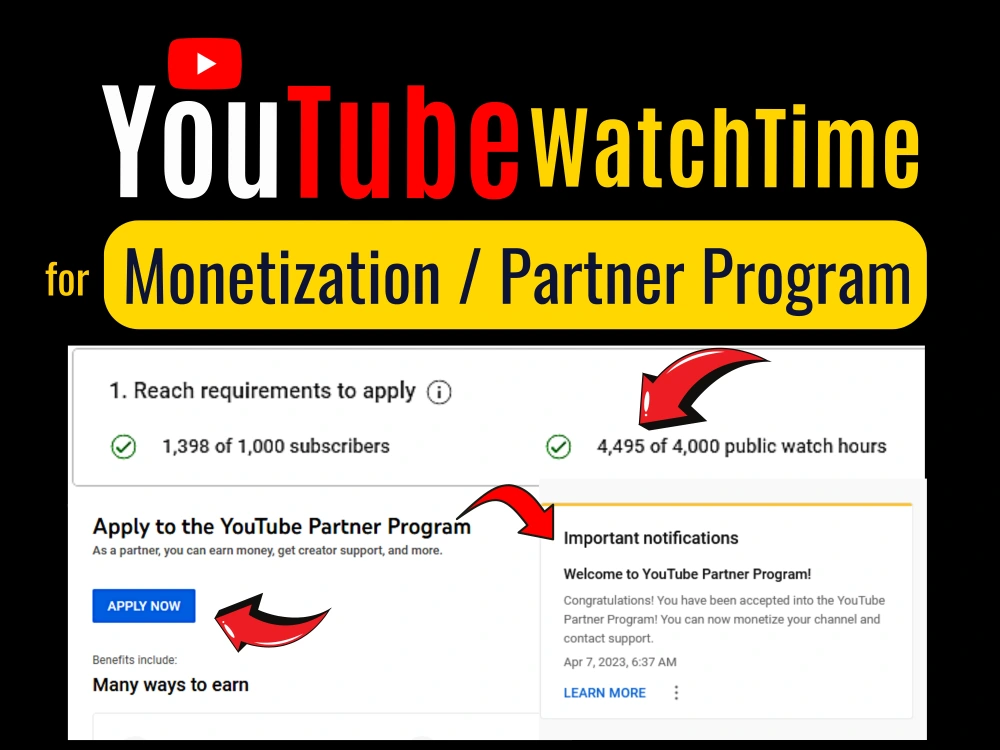 Youtube Watchtime Requirements to Complete Monetization Requirements | Upwork