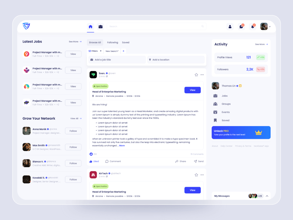 A stunning and custom UI/UX design | Upwork