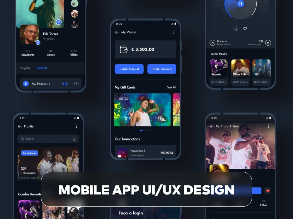 A professional and creative mobile app UI/UX design | Upwork