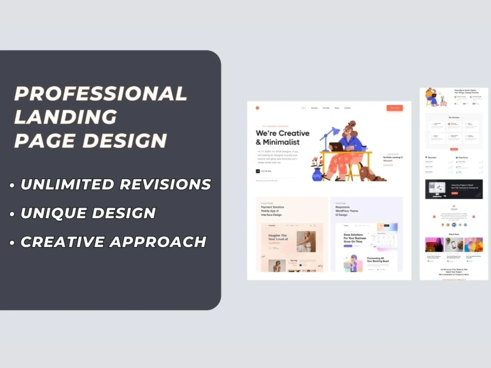A responsive landing page design or squeeze page using elementor pro | Upwork