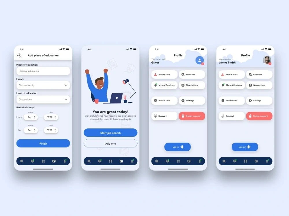 Professional, modern and high-quality UX/UI app templates | Upwork