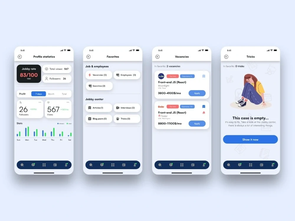 Professional, modern and high-quality UX/UI app templates | Upwork