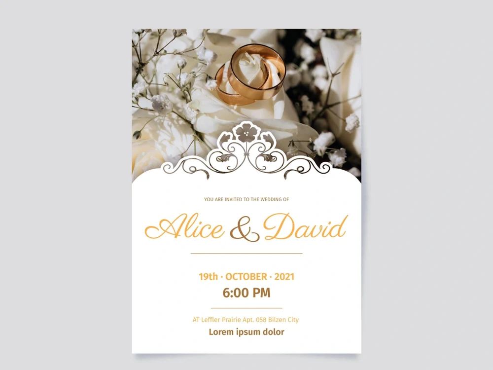 A professional wedding invitation | Upwork
