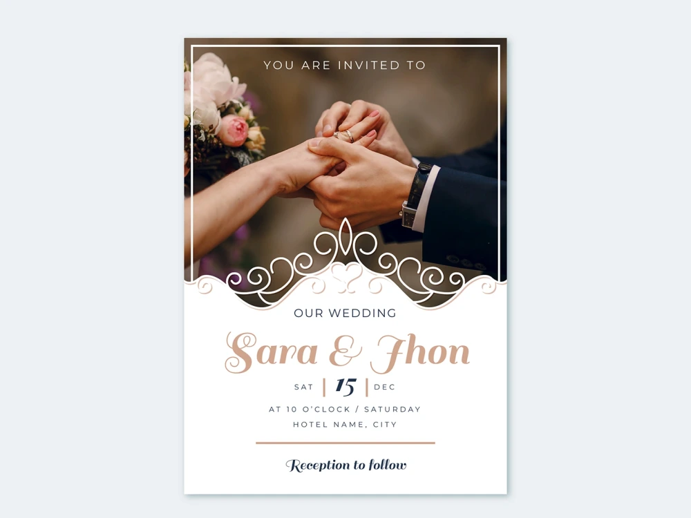 A professional wedding invitation | Upwork