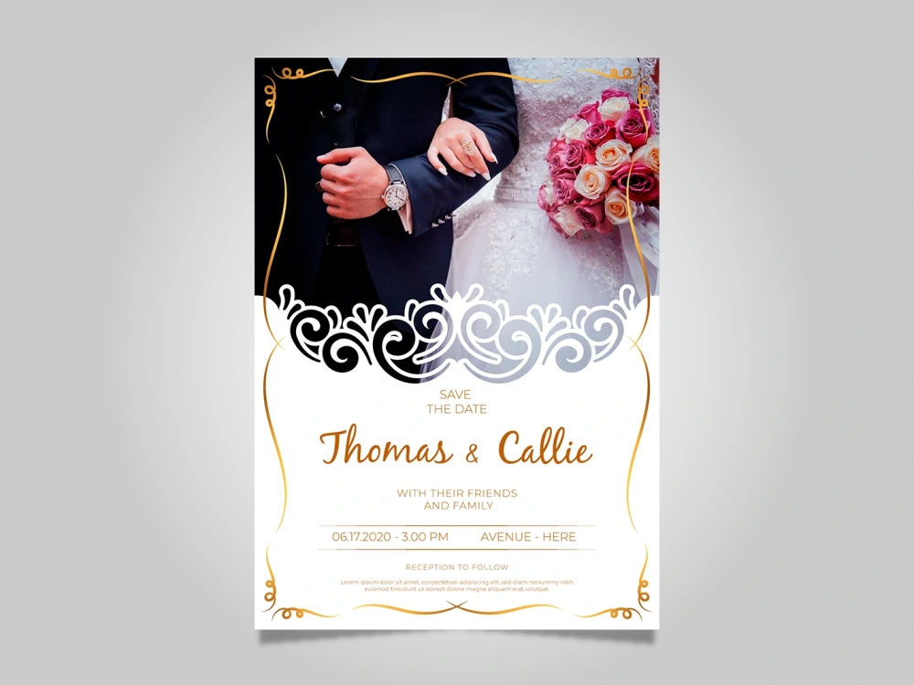 A professional wedding invitation | Upwork
