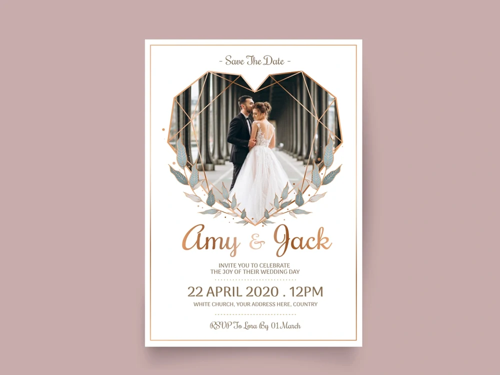 A professional wedding invitation | Upwork