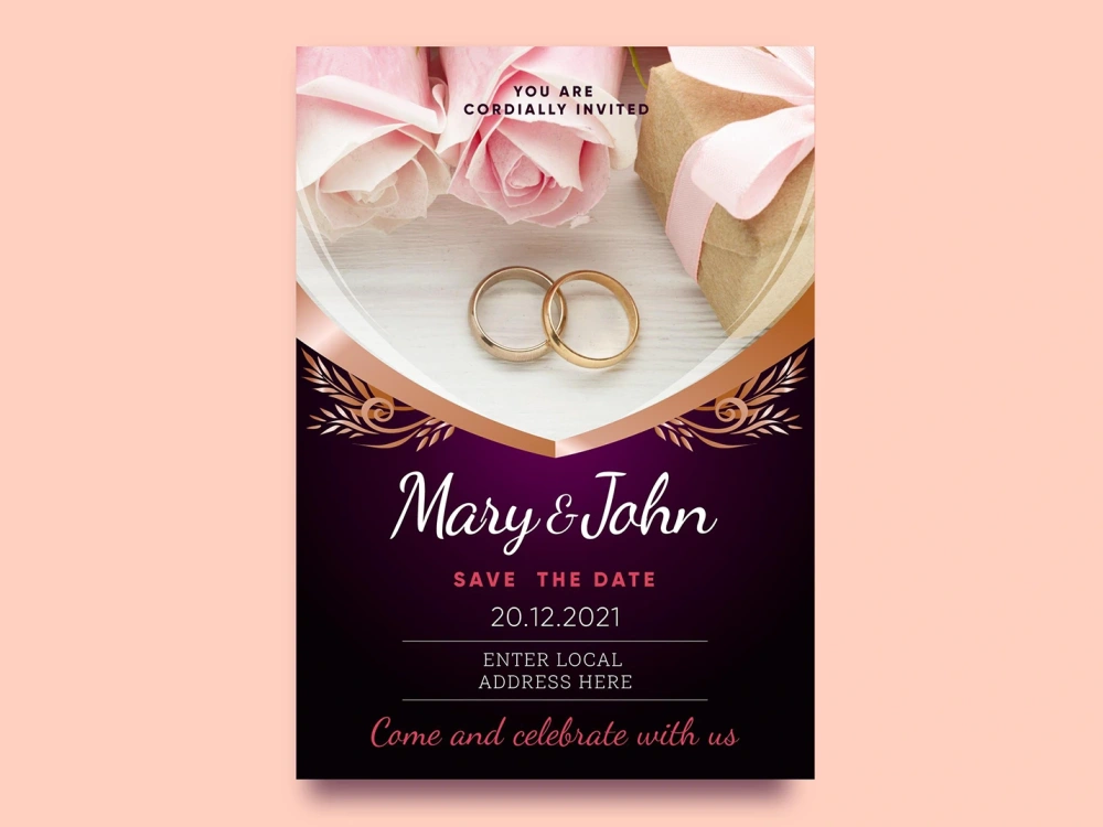 A professional wedding invitation | Upwork