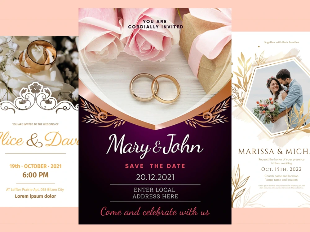 A professional wedding invitation | Upwork