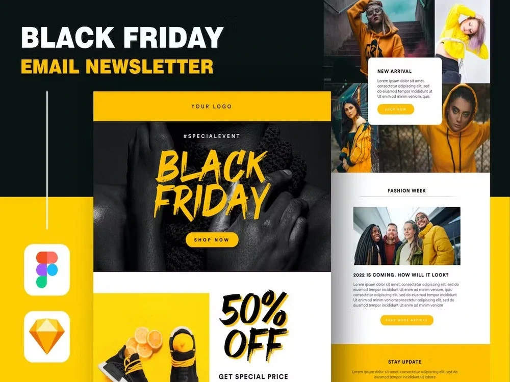 A fully Responsive HTML Email Newsletter Template for your brand | Upwork