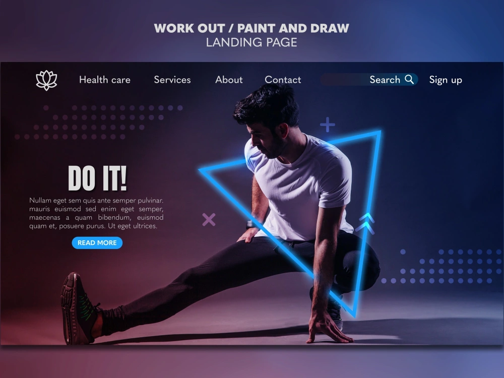 Workout Website Landing Page Template | Upwork