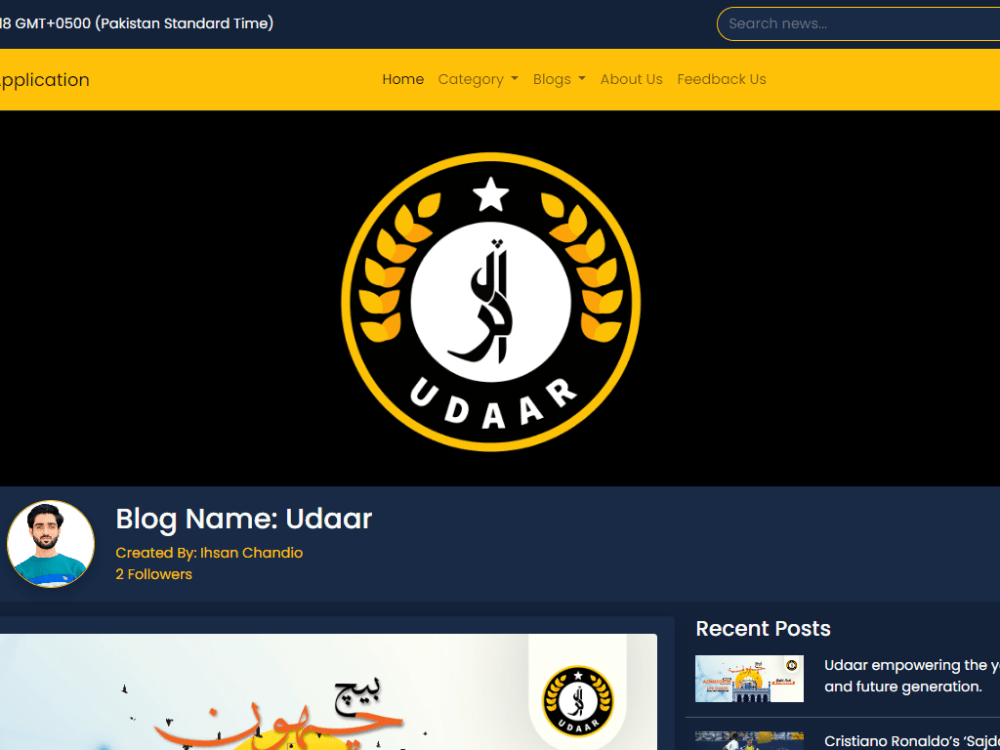 Online Blogging Application Website | Upwork