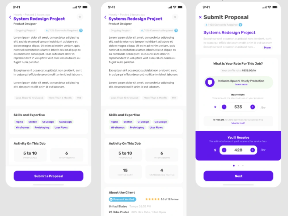 A 30-page mobile/web UI design with Prototyping, User Research etc in ...