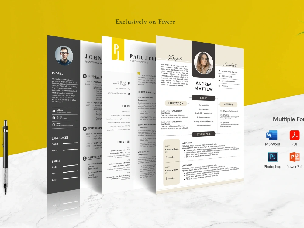 Resume Cv | Cover Letter | Professional CV | Design | Upwork