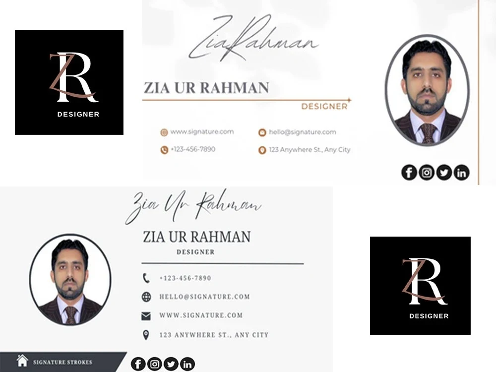 HTML email Signature, clickable HTML Signature,Social Media icons | Upwork