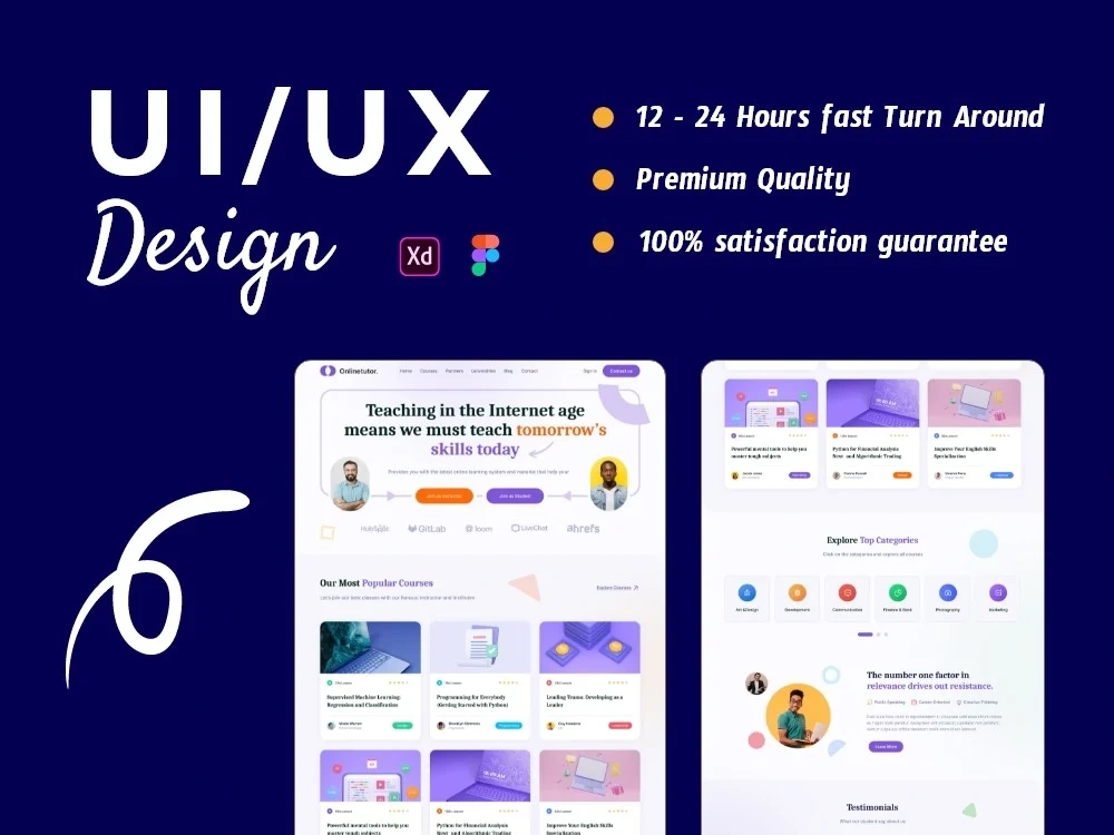 UI/UX design for website, web UI or landing page UI design in Figma or ...