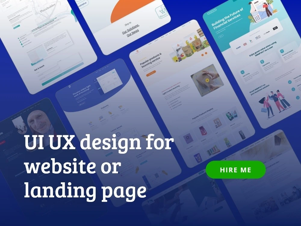 UI/UX design for website, web UI or landing page UI design in Figma or XD | Upwork
