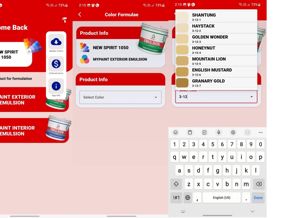 Color generator app to generate colors for wall painting | Upwork
