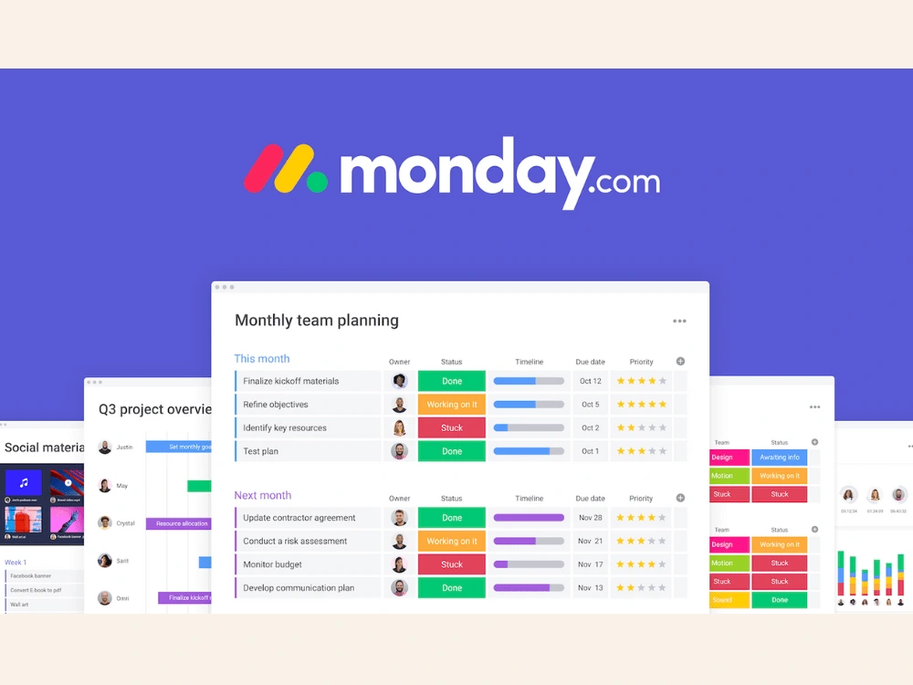 Your project management monday crm using monday com monday clickup notion | Upwork