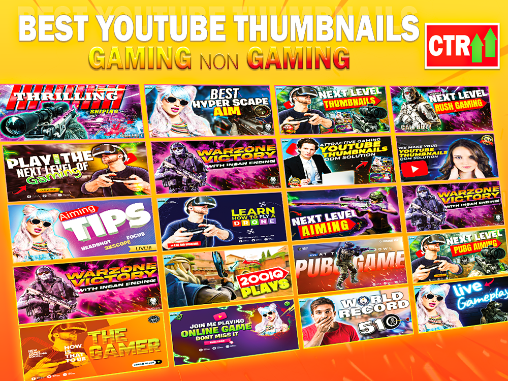 Best YouTube thumbnails design in 3 hours | Upwork