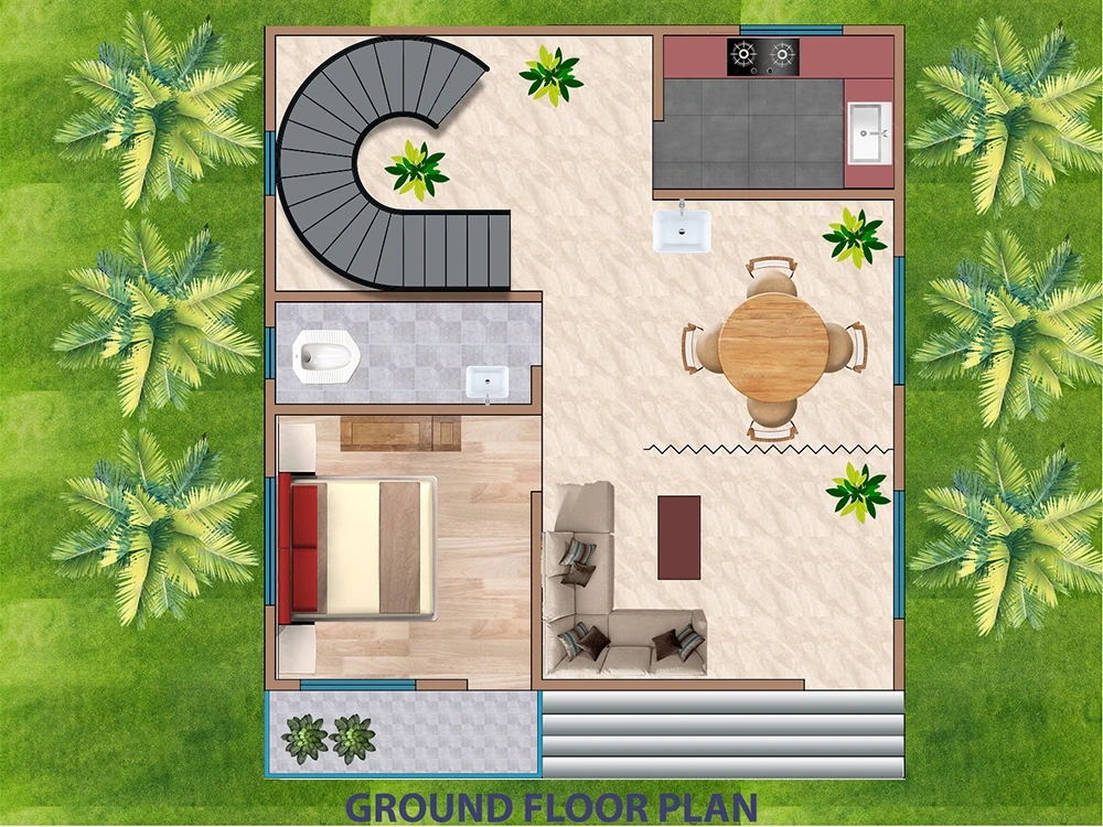 Photoshop Render Coloured Architecture Floor Plan For Marketing | Upwork