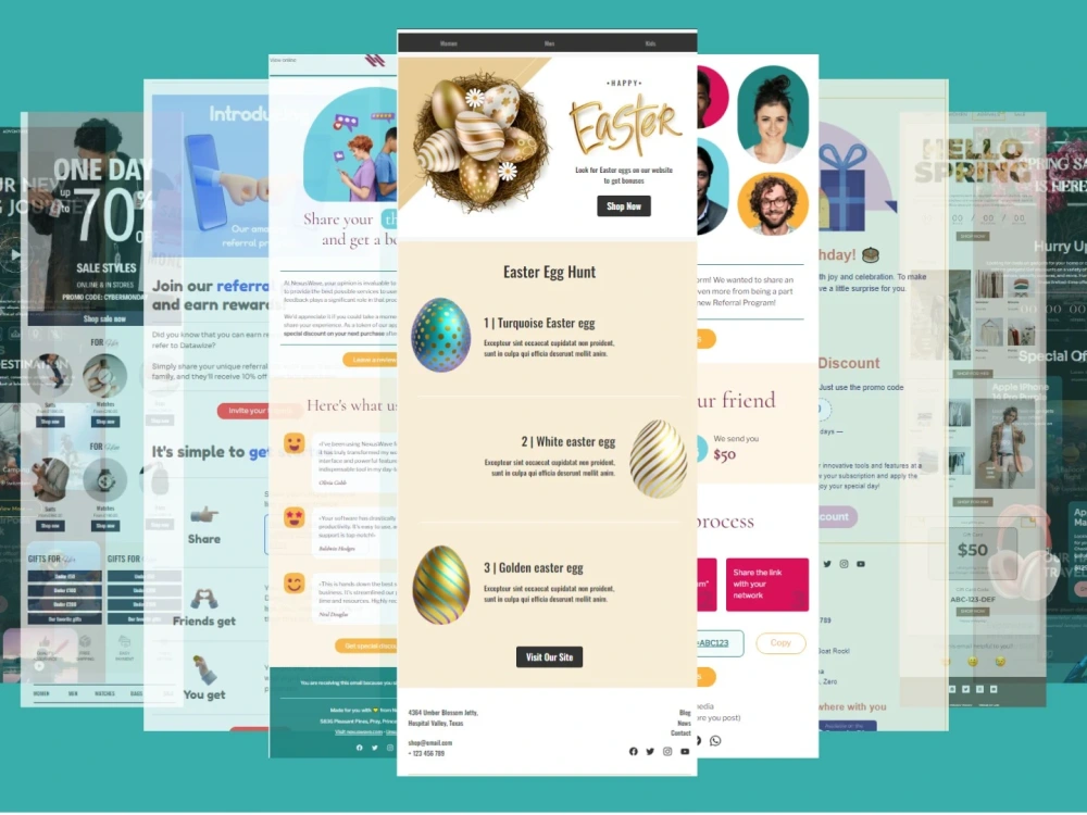 A responsive HTML emails template, html newsletter design & development ...
