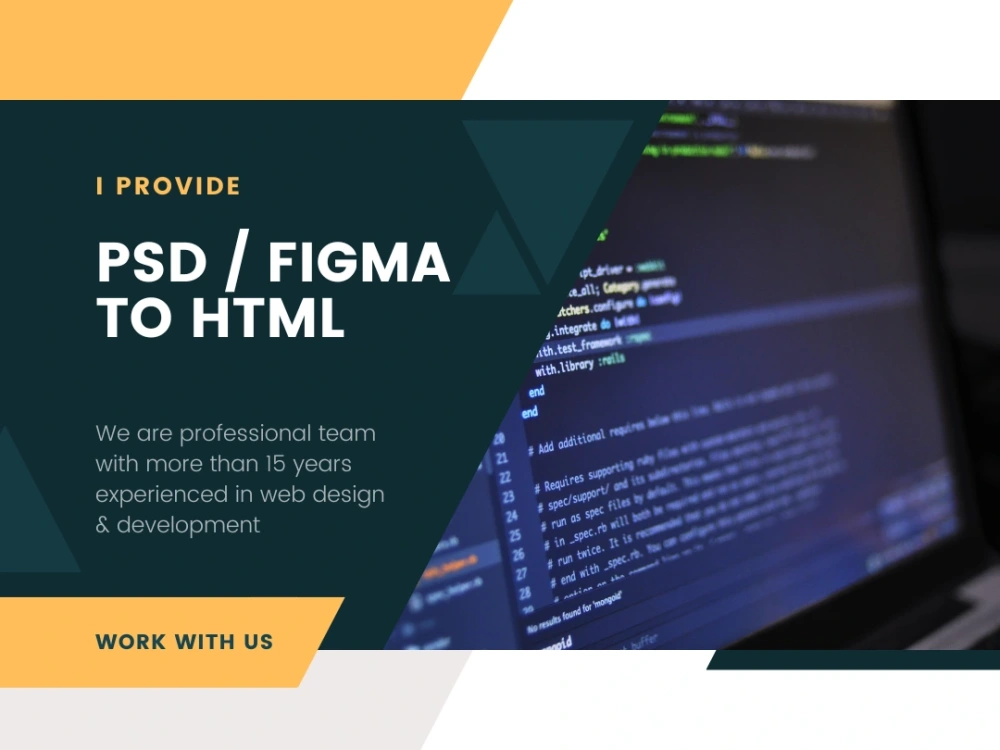 HTML code Figma/PSD/Adobe XD | Upwork