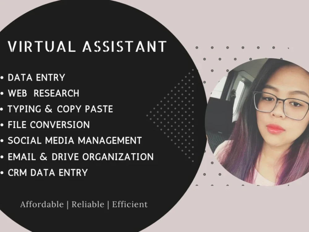 Virtual assistant, data entry and web research job | Upwork