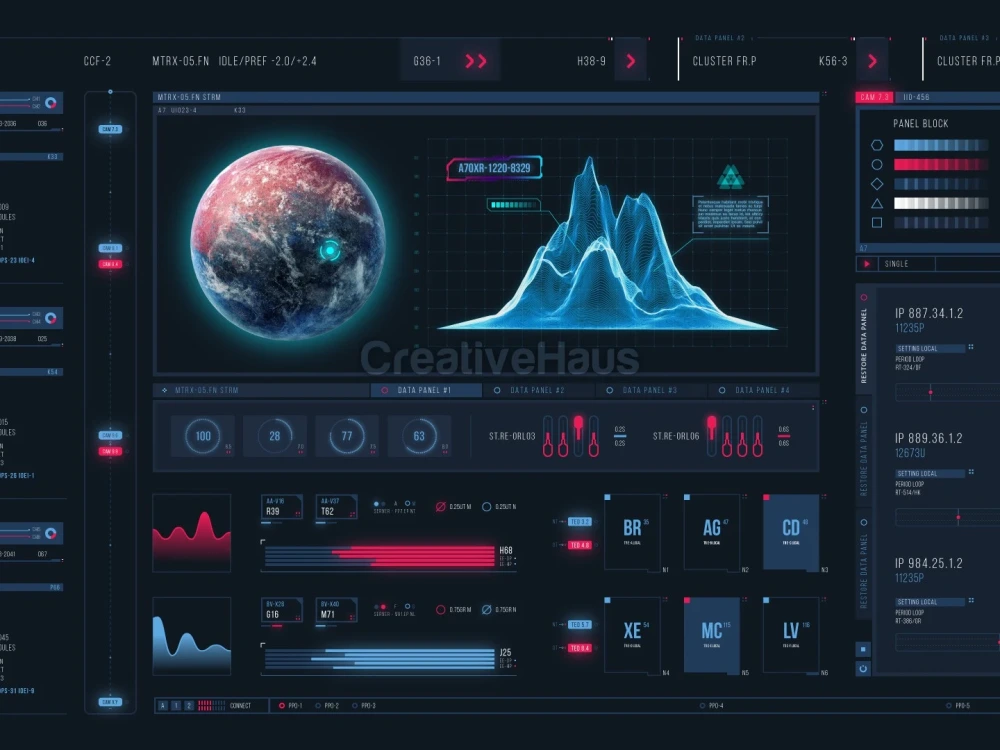 Futuristic and engaging HUD | Car UI | HMI | Holographic | FUI design ...