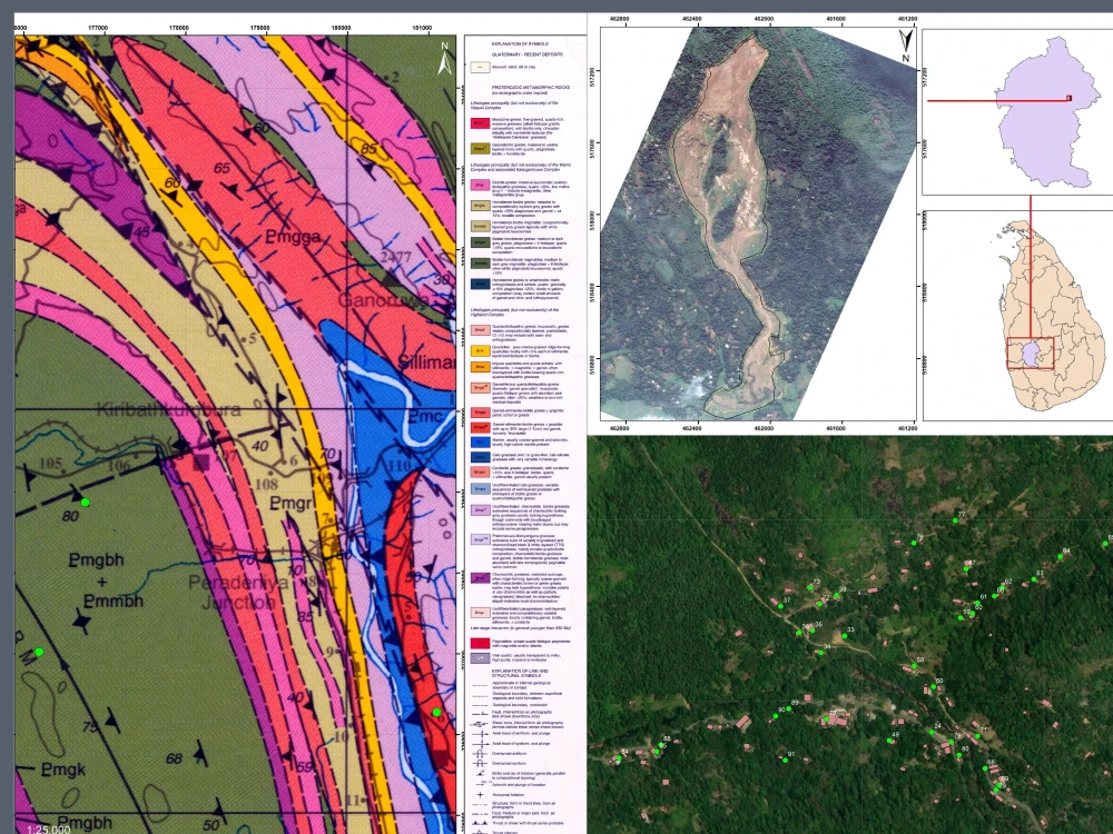 A creative GIS map or project with spatial analysis, data processing ...