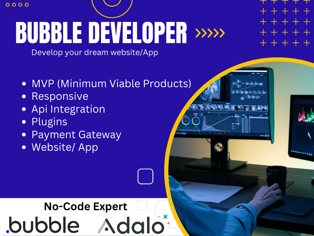 A develop bubble website, bubble, bubble io, bubble app, bubble developer | Upwork