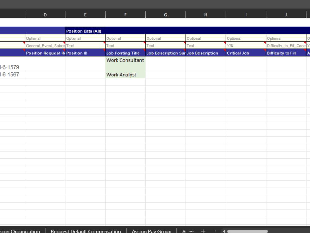 Services of mass creation of Positions using Inbound EIB | Upwork