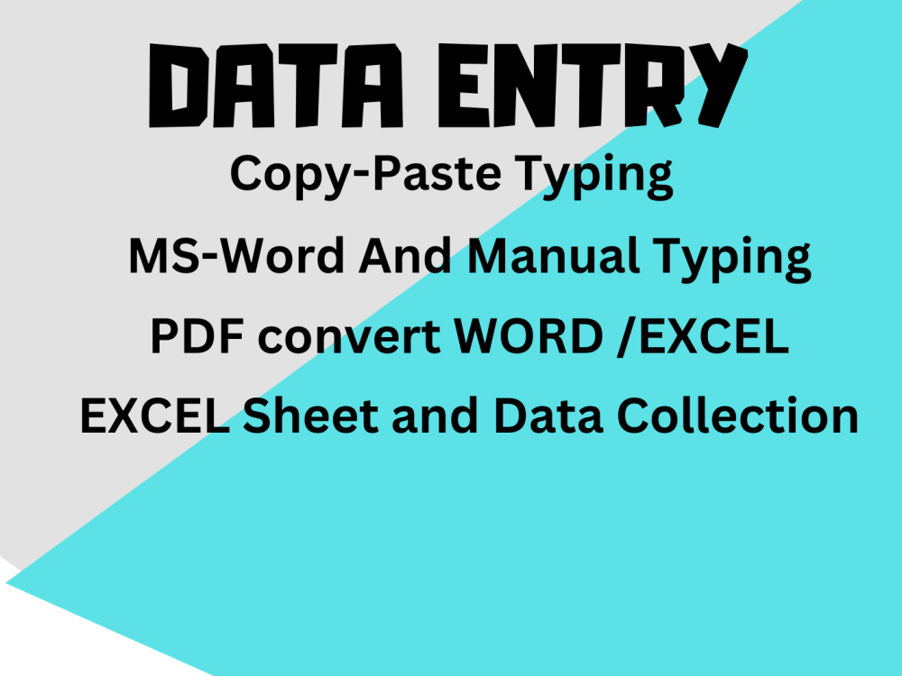 Data Entry, Data Mining, Copy Paste. | Upwork