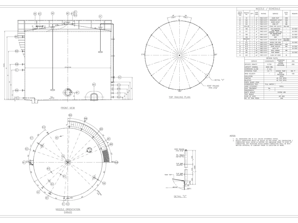 All types of Storage Tanks APi 650 & 620 on Auto Cad Detail Drawings | Upwork