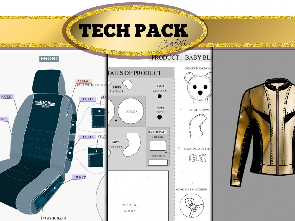 Tech pack and technical drawings for your product design. | Upwork