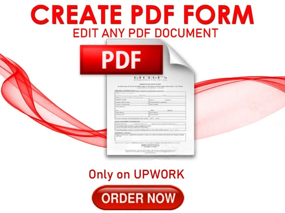 Edited pdf document form as per your requirement | Upwork