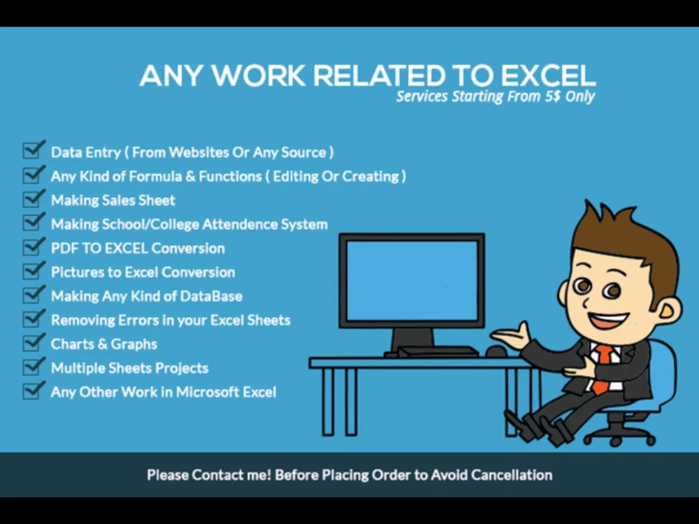 EVERY EXCEL WORK WITH EXCELLENT ACCURACY | Upwork