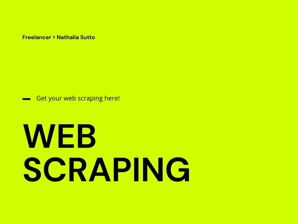 Your web scraping project here! 👩🏽‍💻 | Upwork